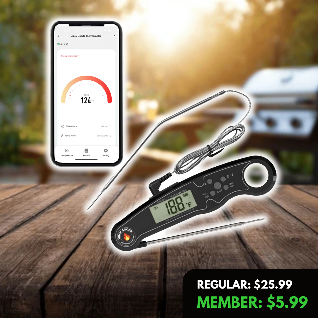 Juicy Goods Dual‑Probe Bluetooth BBQ Thermometer – Freedom BBQ